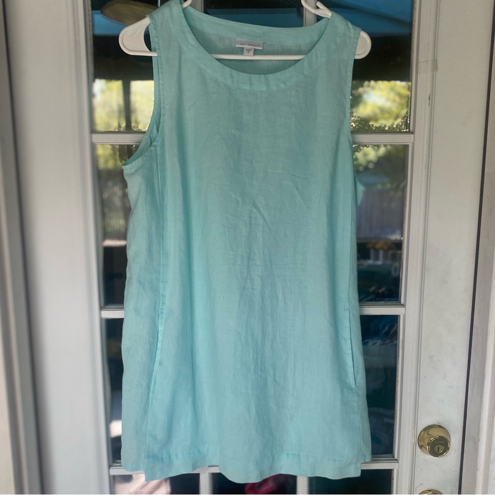 J Jill Purejill Linen Sleeveless Tunic. Medium. - Gem